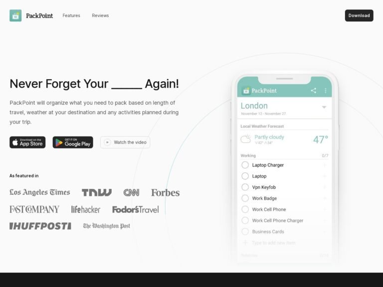 PackPoint: Your AI-Powered Packing Assistant