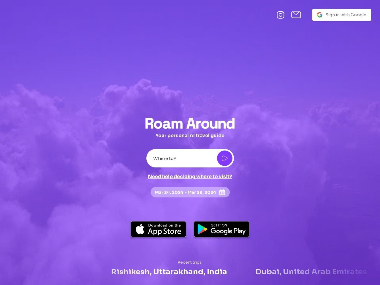 Roam Around: Your AI-powered Travel Buddy